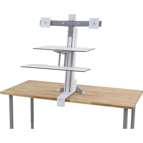 Ergotron WorkFit-S Sit-Stand Workstation with Worksurface+,Dual LCD ...