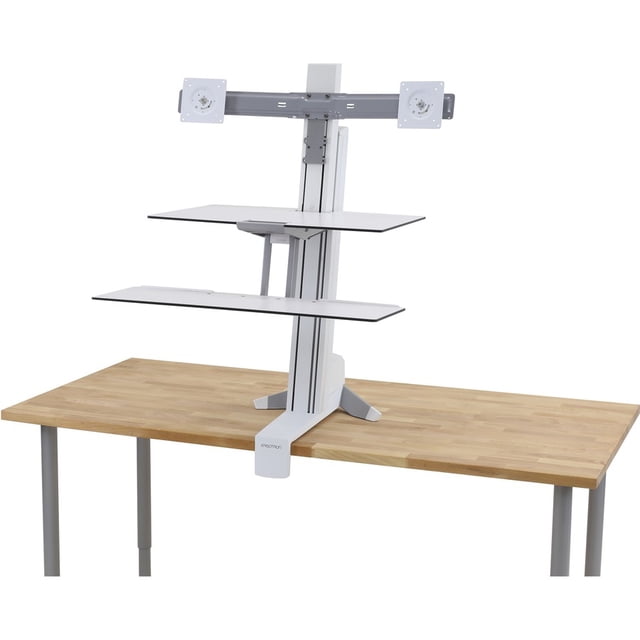 Ergotron WorkFit-S Sit-Stand Workstation with Worksurface+,Dual LCD ...
