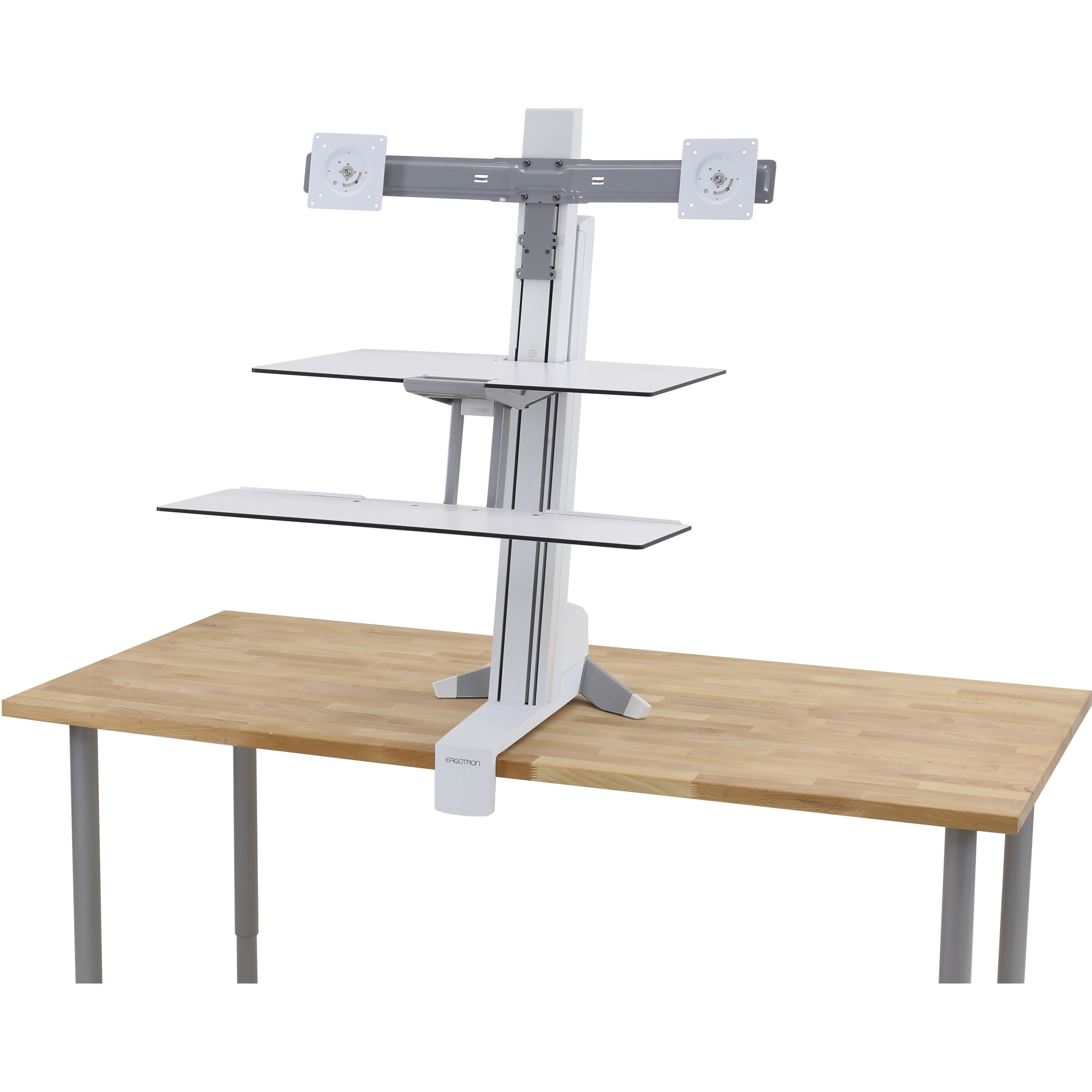 Ergotron WorkFit-S Sit-Stand Workstation with Worksurface+,Dual LCD ...