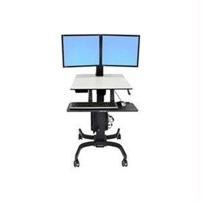 Ergotron Workfit-C Sit-Stand Workstation For Two Lcd Monitors Dual With ...