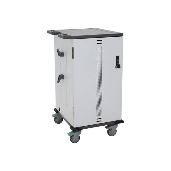 Ergotron YES Basic 36 Unit Laptop Storage Charger Cart - Metallic Gray ...