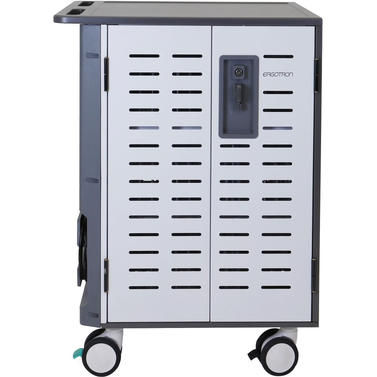 Ergotron Zip40 Charging Cart - 3 Shelf - 255 lb Capacity - 4 Casters ...