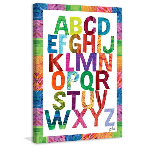 Eric Carle Alphabet Letters Art Print on Premium Canvas - Walmart.com