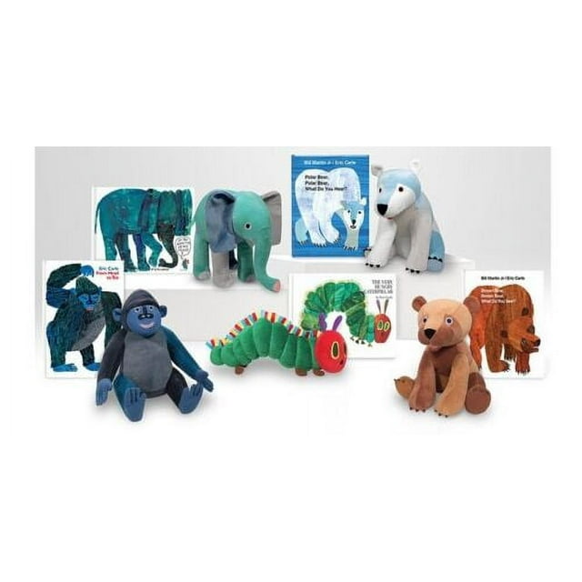 Eric Carle Animal Toys - Set of 5 Plush & Book - Elephant, Gorilla ...