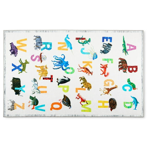 Eric Carle Washable Alphabet Zoo Graphic Children's Area Rug, 8' x 10 ...