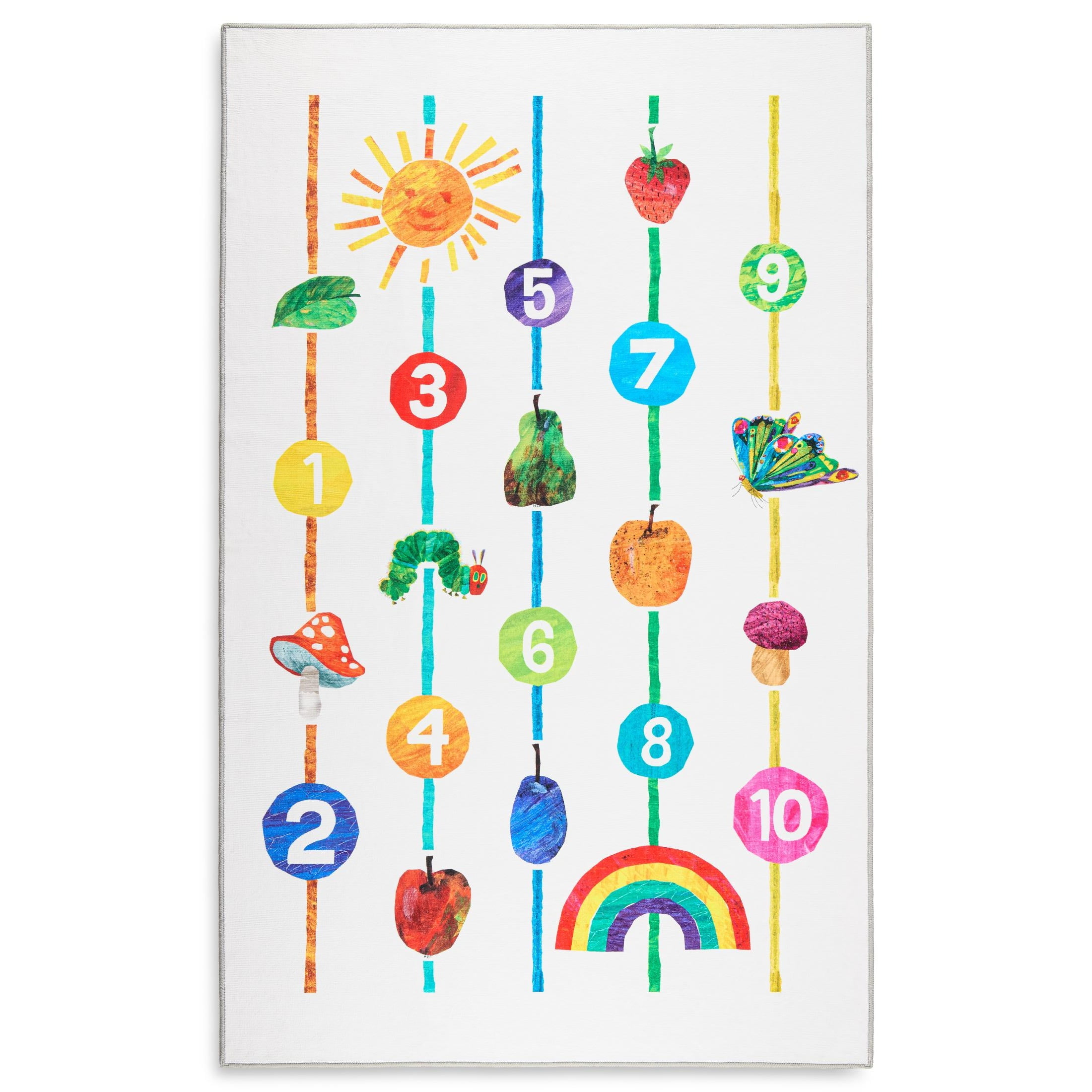 Eric Carle Washable Count With Me Graphic Children's Area Rug, 8' x 10 ...