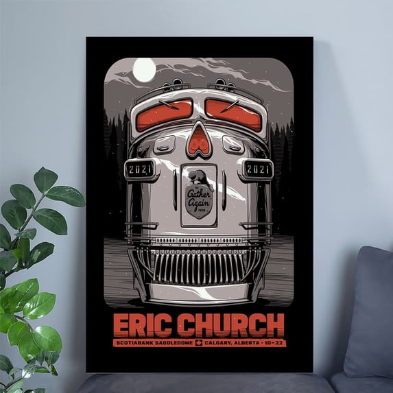 Eric Church Show Poster - Calgary - 10/22/21 Size 24''x36'' Goldengate ...