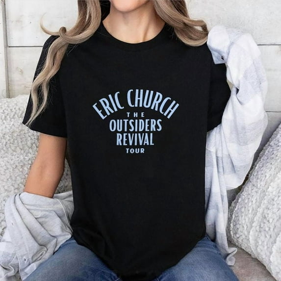 Eric Church The Outsiders Revival Tour - Ladies Tour Logo T-Shirt Sizes ...