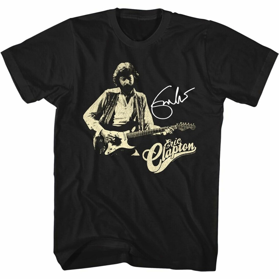 Eric Clapton Music Star Heavy Cotton Black Unisex Full Size Classic ...