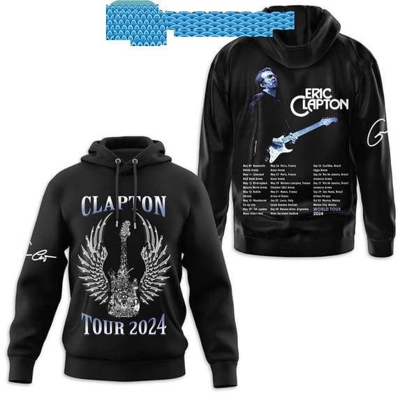 Eric Clapton World Tour 2024 All The Location Hoodie T-Shirt - Walmart.com