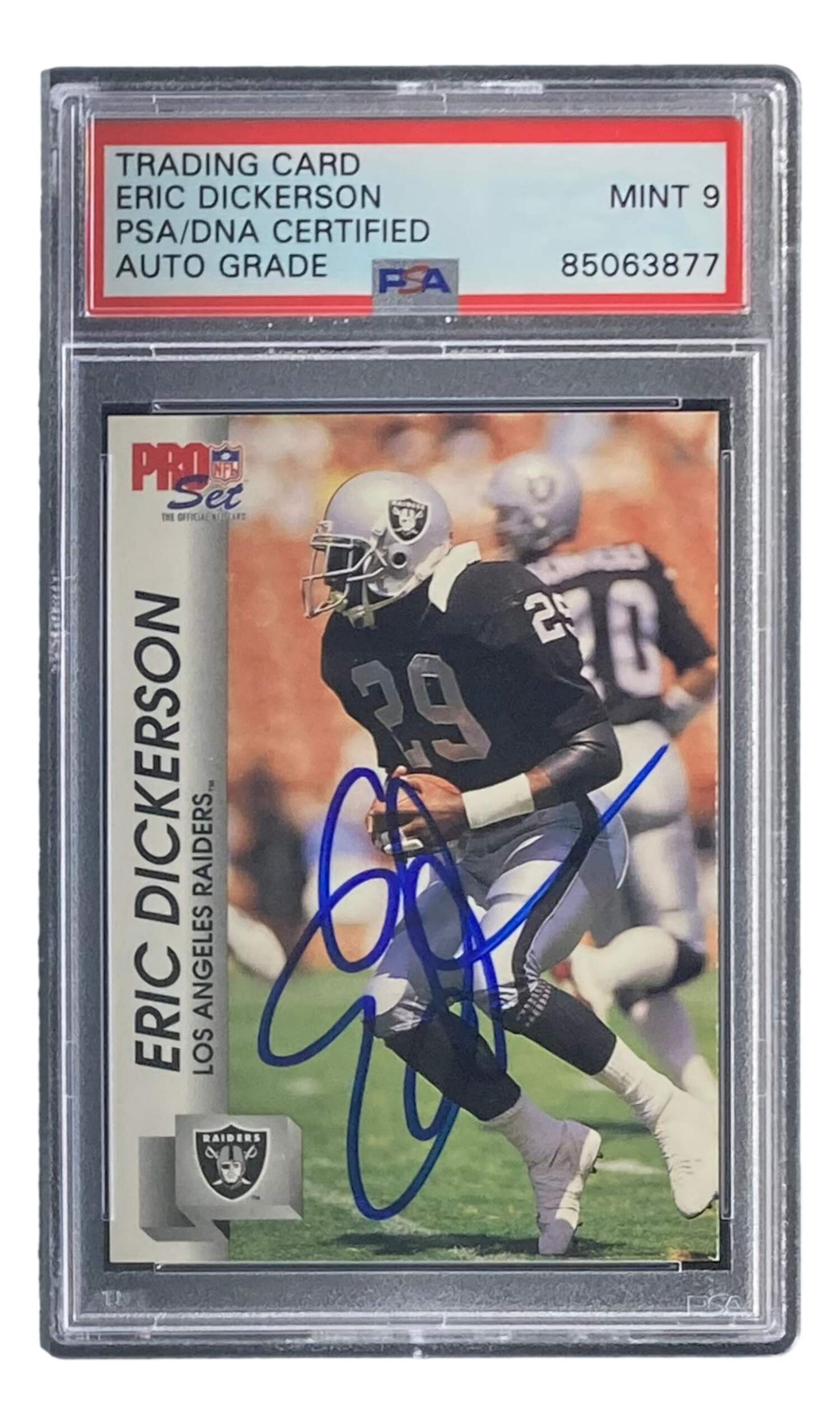 Eric Dickerson Signed 1992 Pro Set #537 Raiders Trading Card PSA/DNA ...