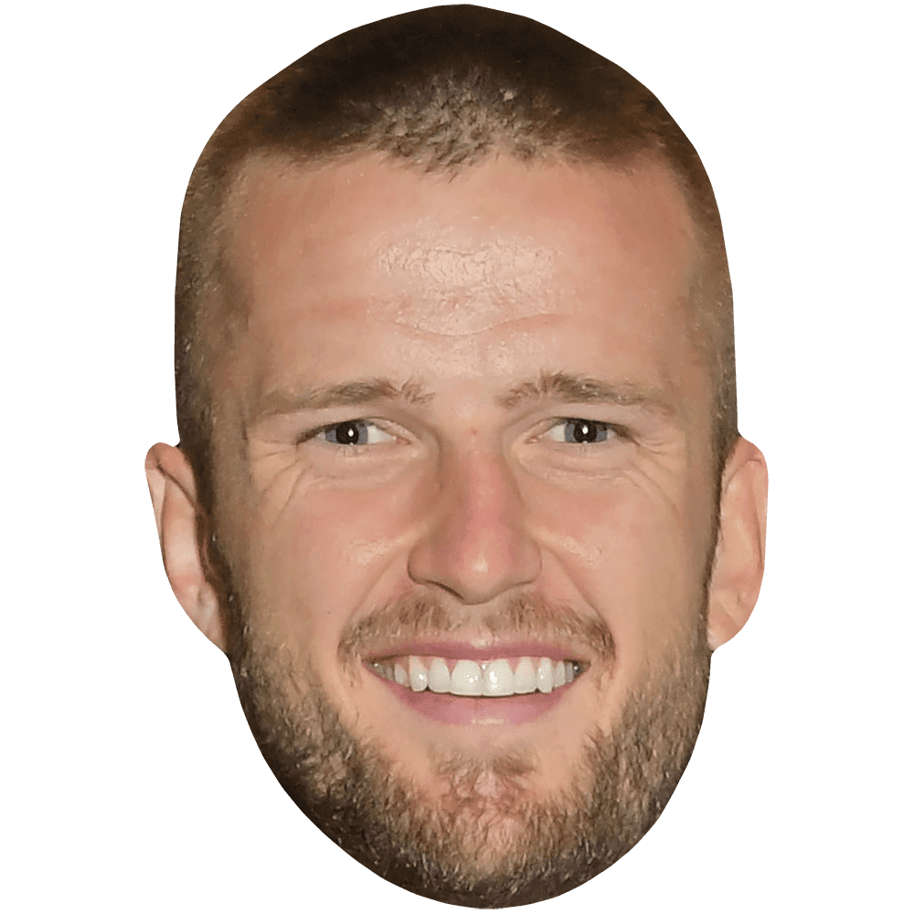 Eric Dier (Beard) Celebrity Mask, Flat Card Face, Fancy Dress Mask ...