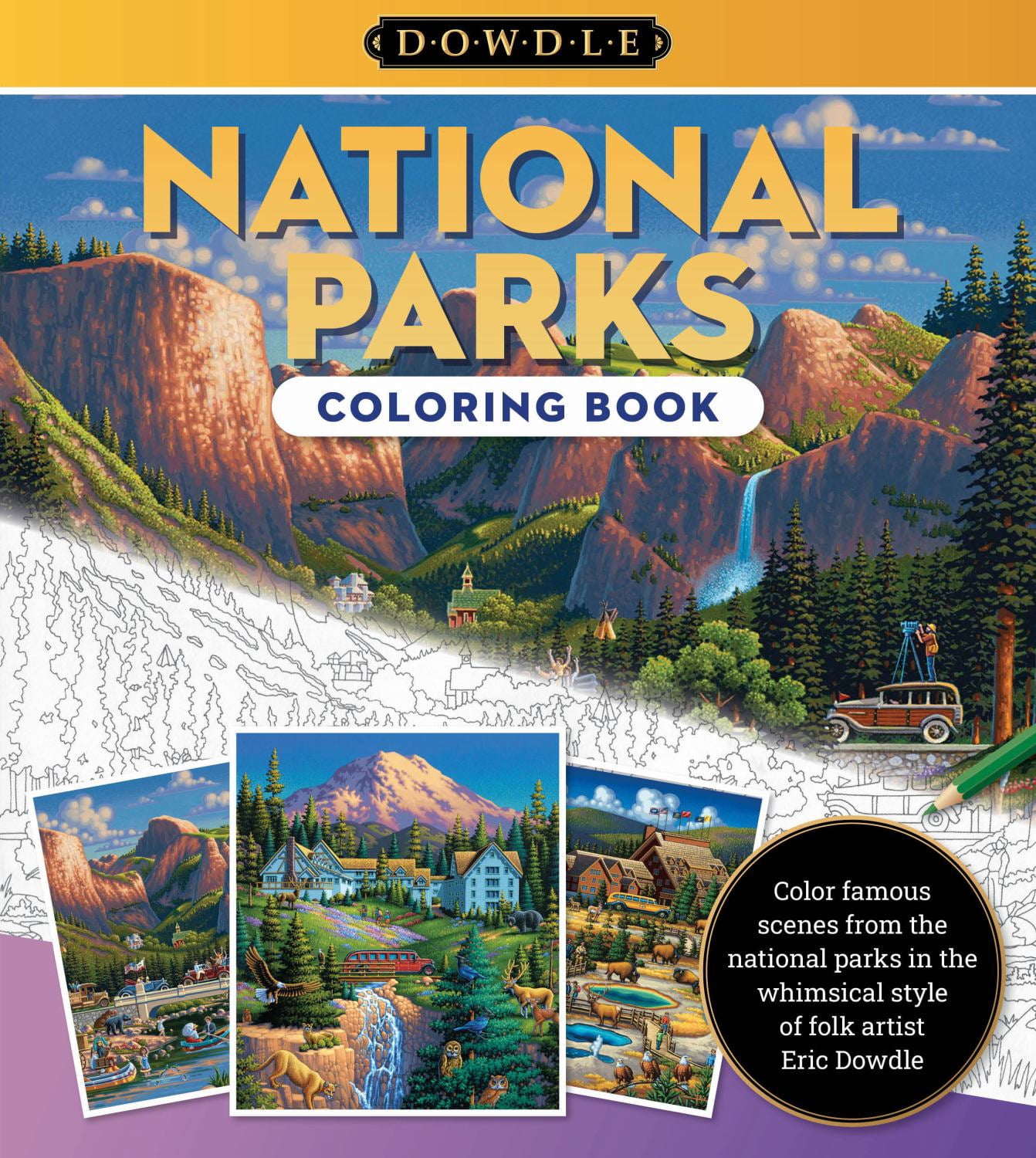 National Parks Coloring Book: Color Famous Scenes from the National ...
