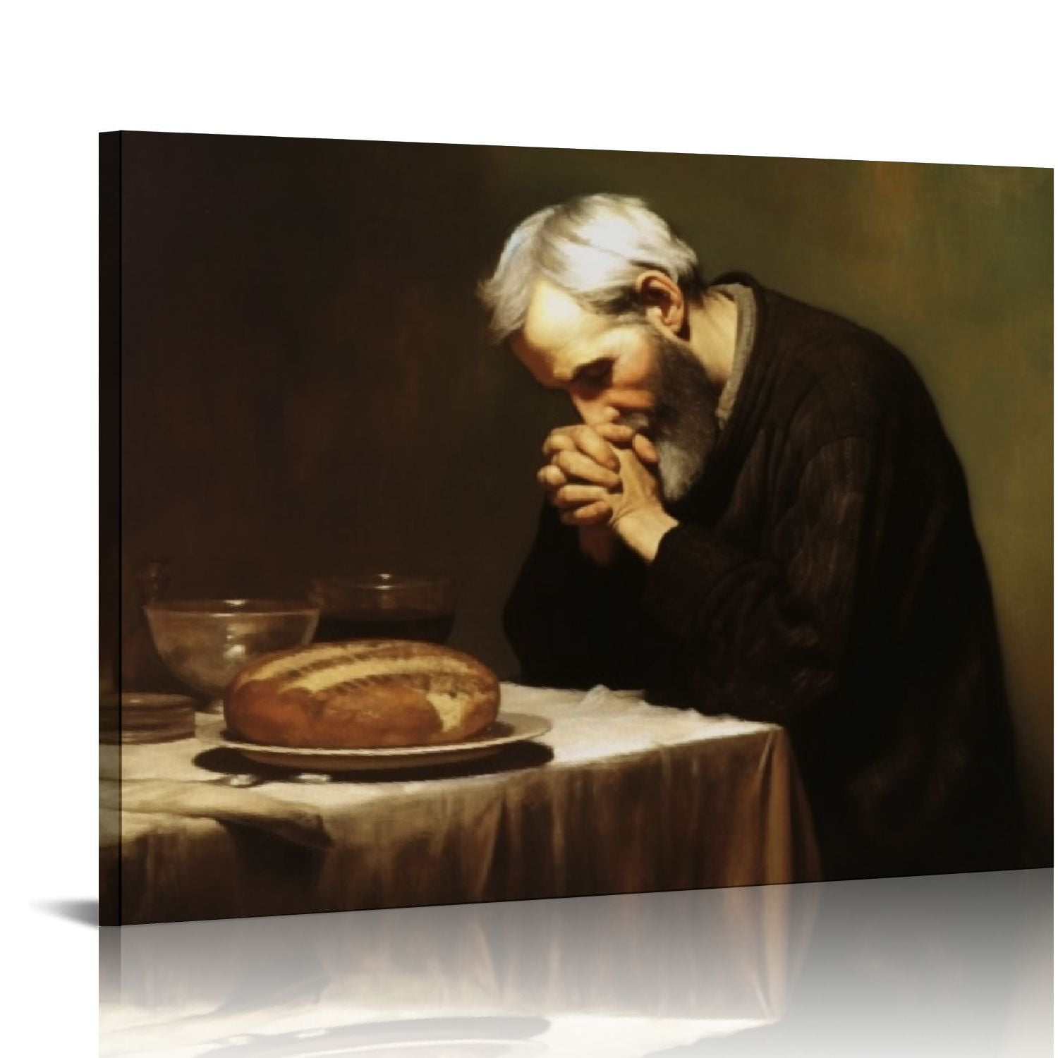 Eric Enstrom Grace Man Praying Over Bread Poster Decorative Painting ...