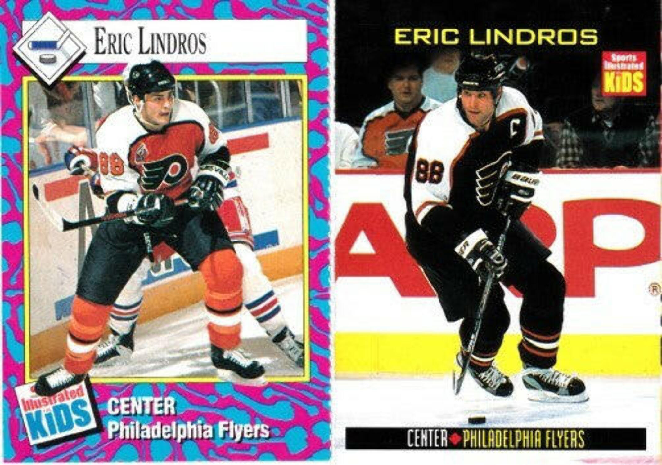 Eric Lindros Philadelphia Flyers 1993 and 1999 Sports Illustrated for ...