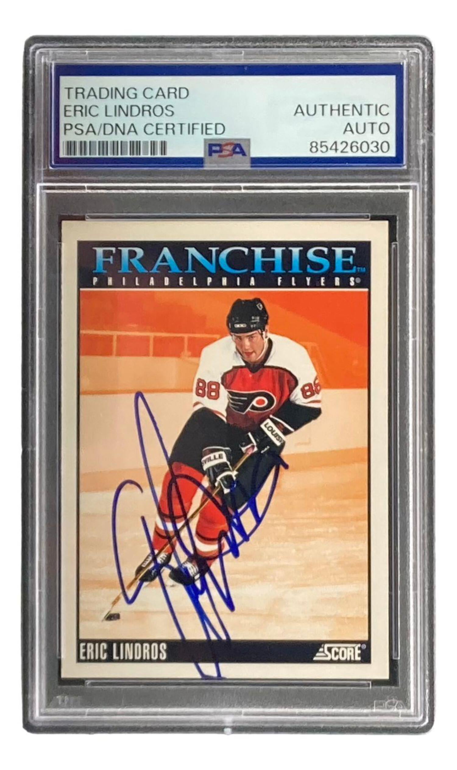 Eric Lindros Signed 1992 Score #432 Flyers Rookie Card PSA 85426030 ...