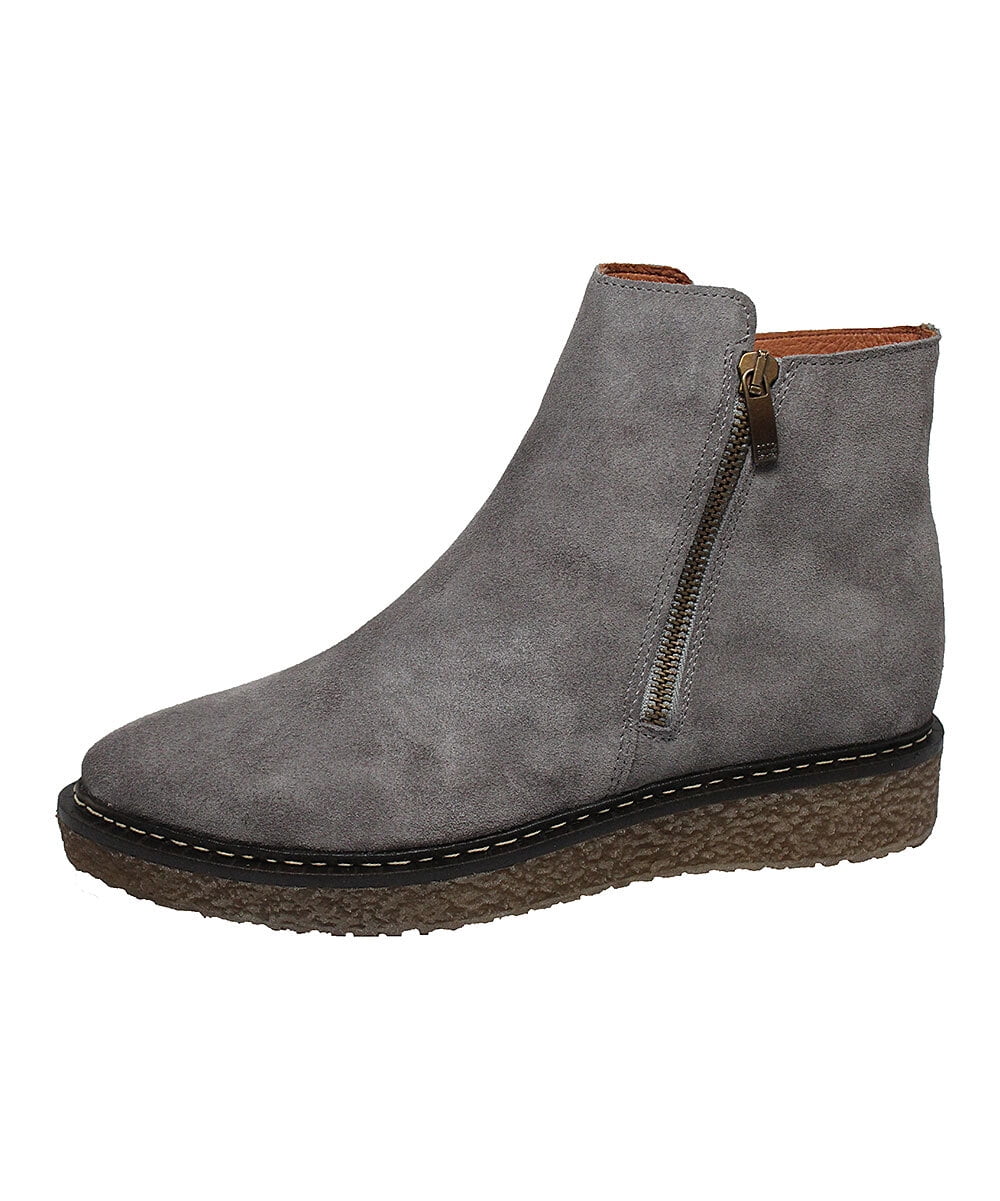 Eric Michael Hampton Boot Grey Suede Low Platform Wedge Heeled Ankle ...