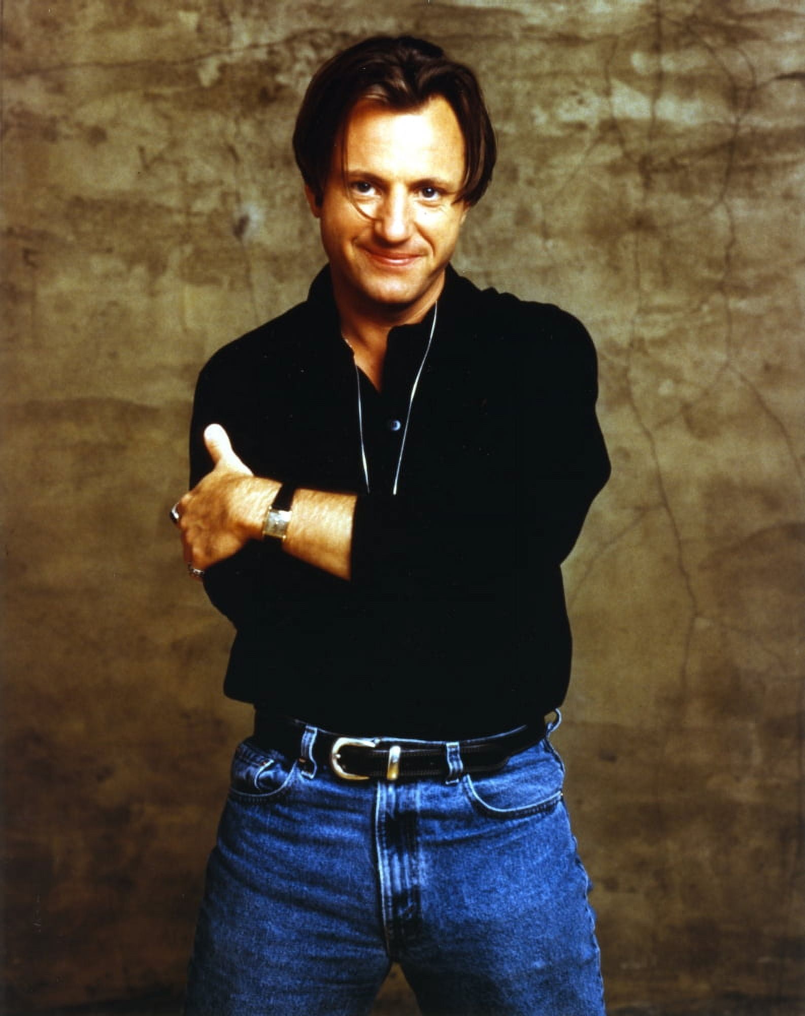 Eric Schaeffer in Denim Jeans and Black Long Sleeve Portrait Photo ...