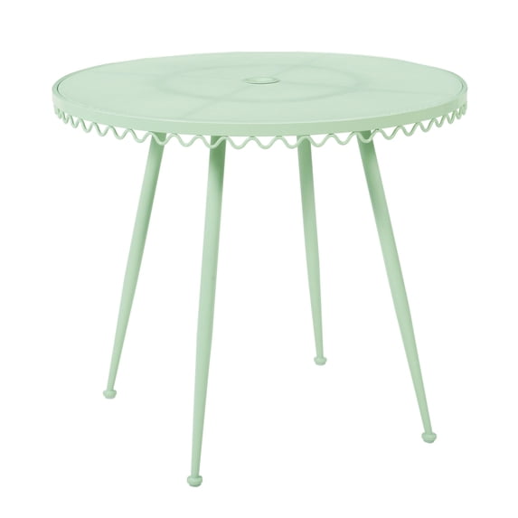 Erica Mint Green Wrought Iron Outdoor Cafe Table - Walmart.com