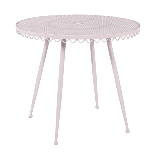 Erica Pink Wrought Iron Outdoor Cafe Table - Walmart.com