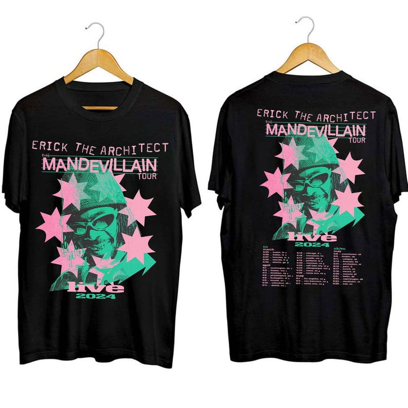 Erick the Architect The Mandevillain Tour 2024 Shirt, Rapper Erick the ...