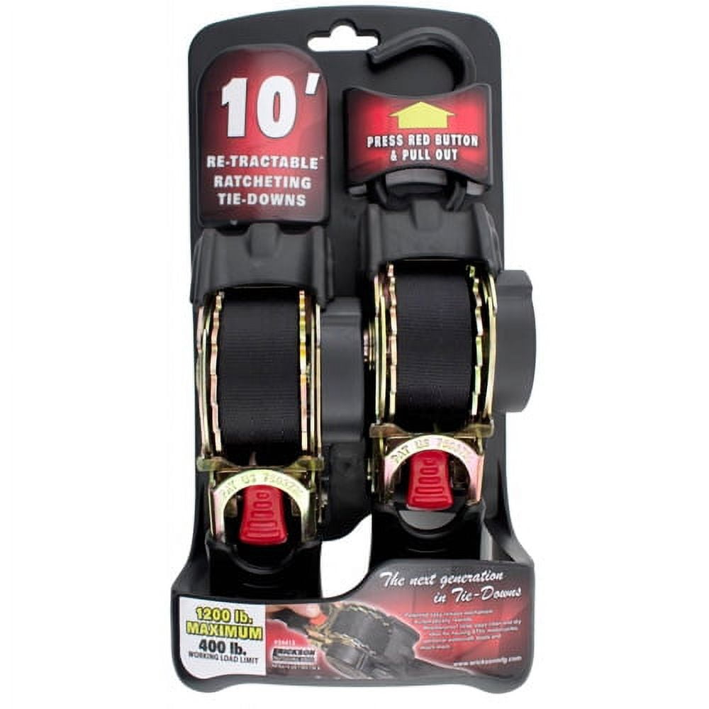 "HQ POWERSPORTS Heavy Duty Retractable Cargo Straps, 1"" X 10', 1200 lb ...