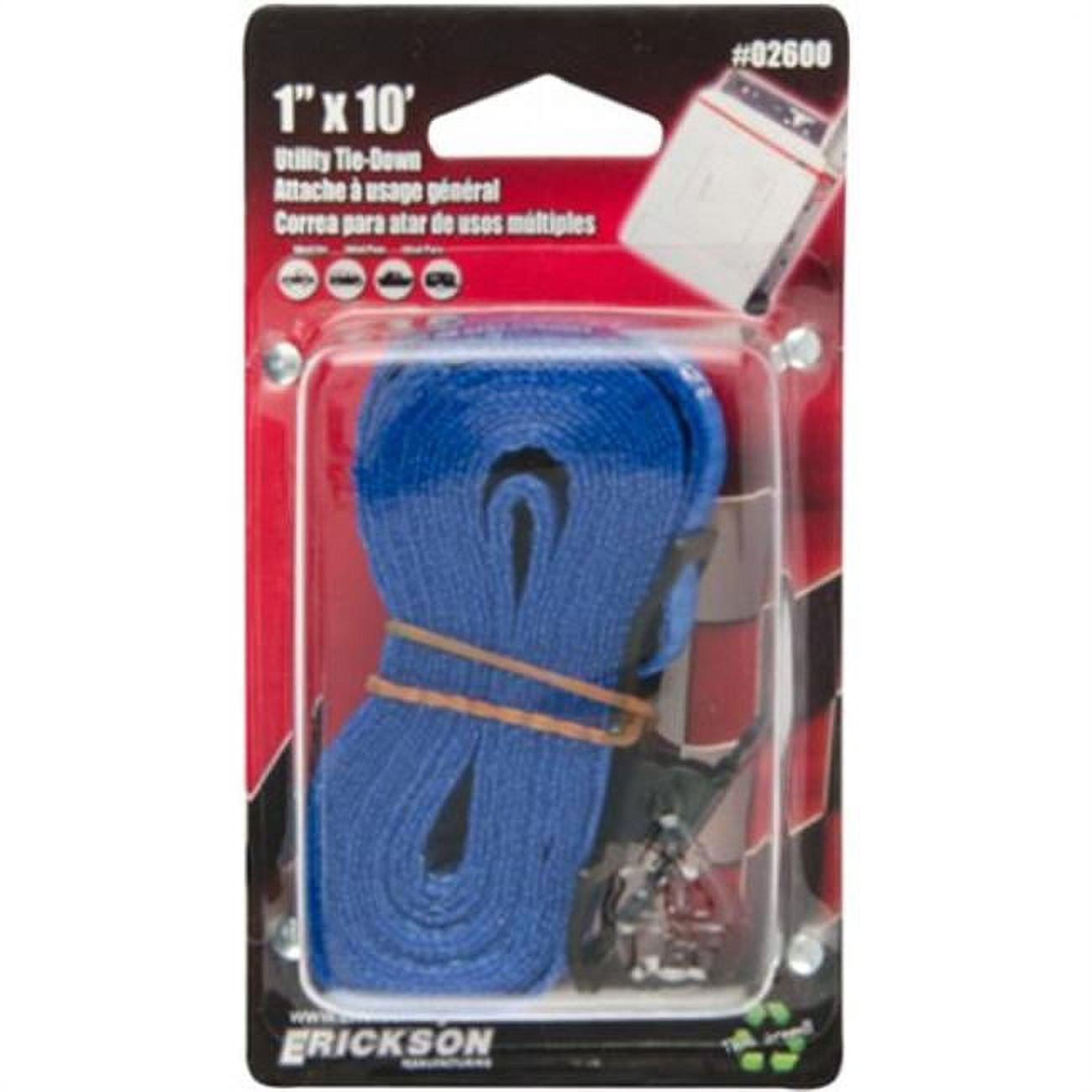 Erickson 2600 1 in. x 10 ft. Utility Strap, Blue - Walmart.com