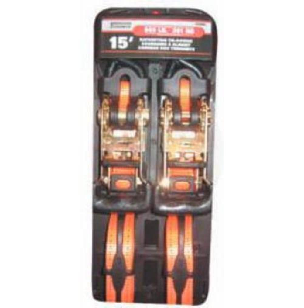 Erickson 34404 Ratchet Strap - 1in x 15ft - Orange - Walmart.com