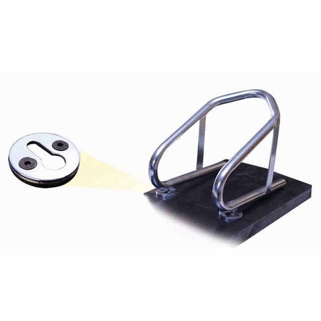 6IN REMOVABLE CHROME MOTORCYCLE WHEEL CHOCK - Walmart Business Supplies