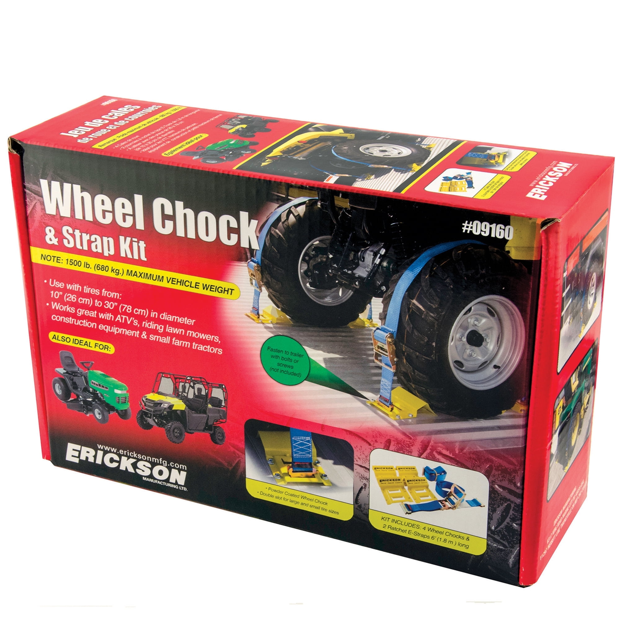Erickson Wheel Chock and Strap Kit for Tires up to 30" - Walmart.com
