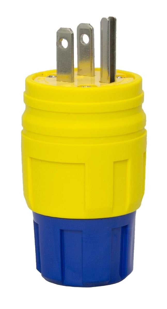 Ericson 1510-PW6P Plug, Perma-Tite, NEMA 5-15, 2 Pole/3 Wire Straight Blade, 15 Amp, 125V, 1 ...