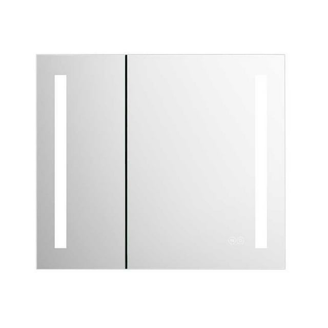 Erie 30"W x 26"H Rectangular Silver Aluminum Recessed or Surface Mount ...