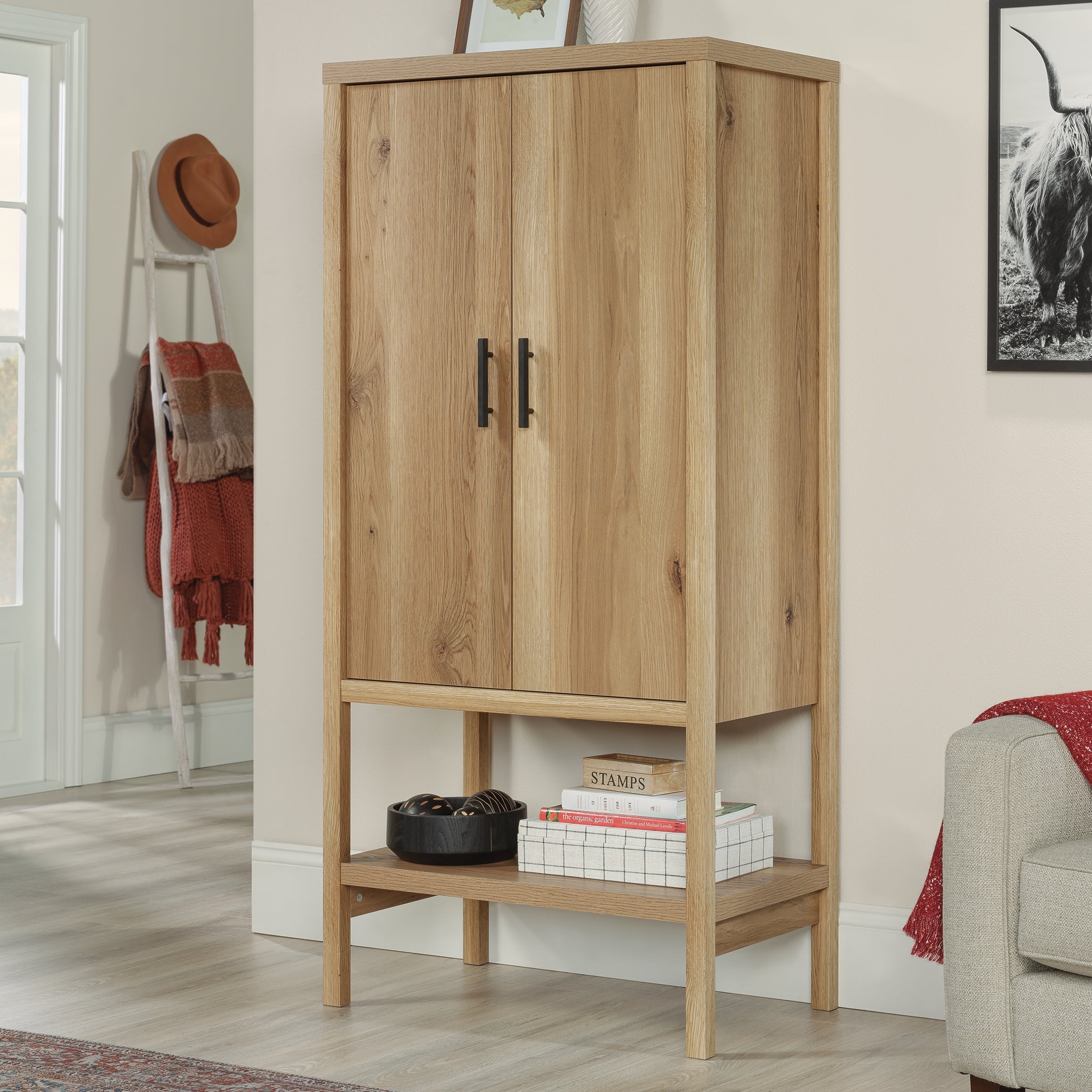 Erie Collection by Sauder Storage Cabinet, Timber Oak Finish - Walmart.com