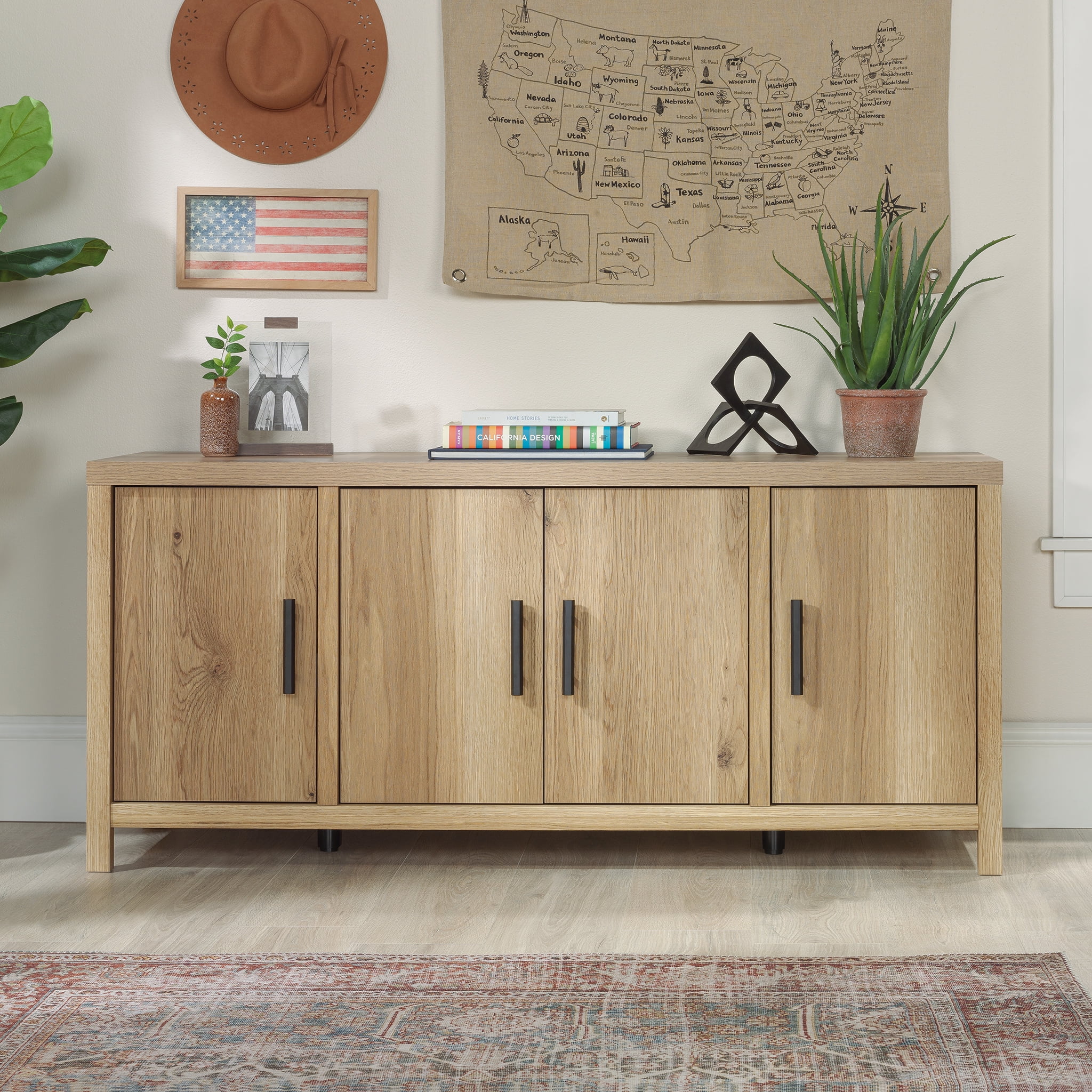 Erie Collection, by Sauder Television Stand for TV' up to 60", Timber ...