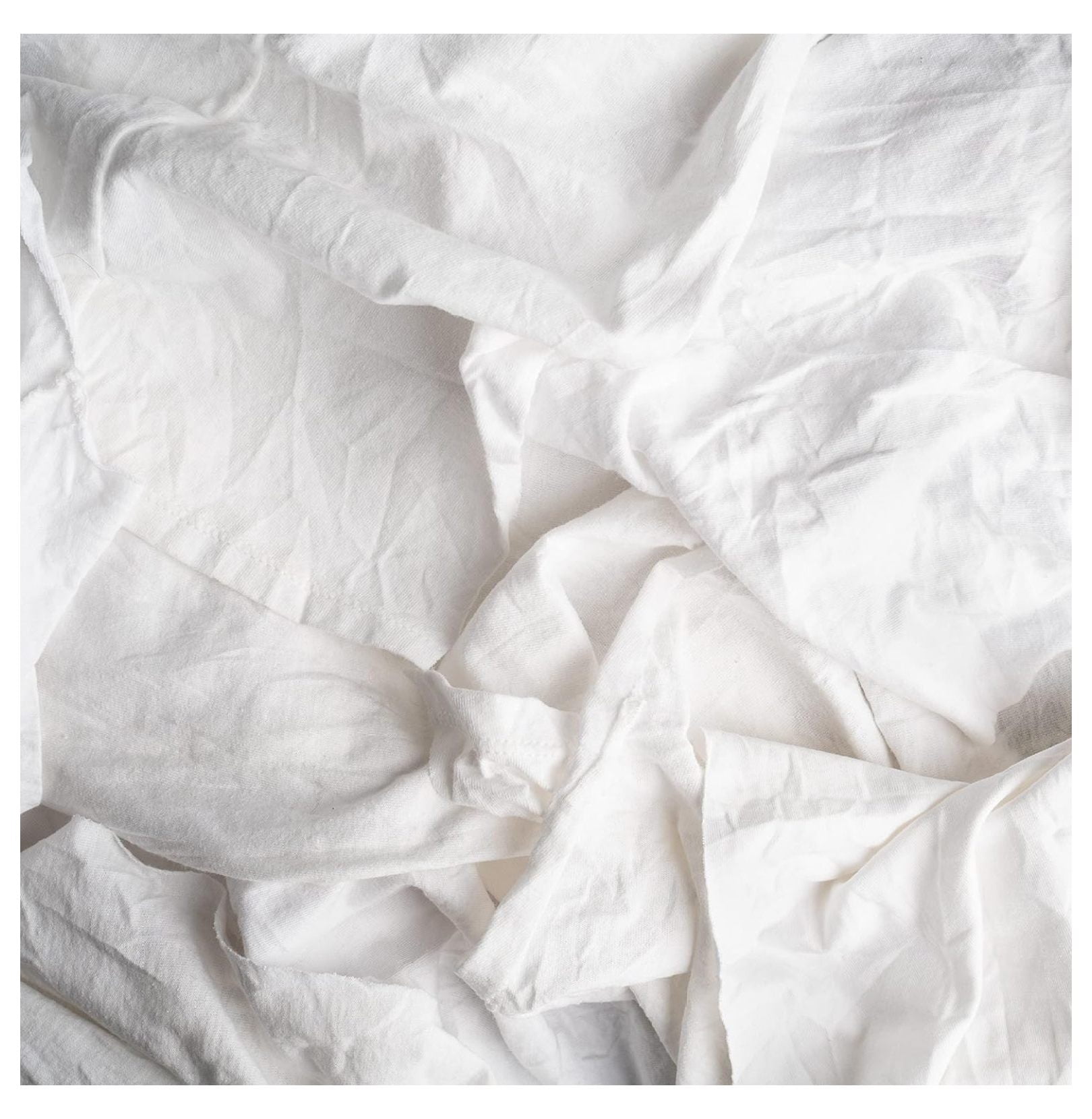 Erie Cotton Recycled White Knit T-Shirt Rags 25lb Box - Walmart.com