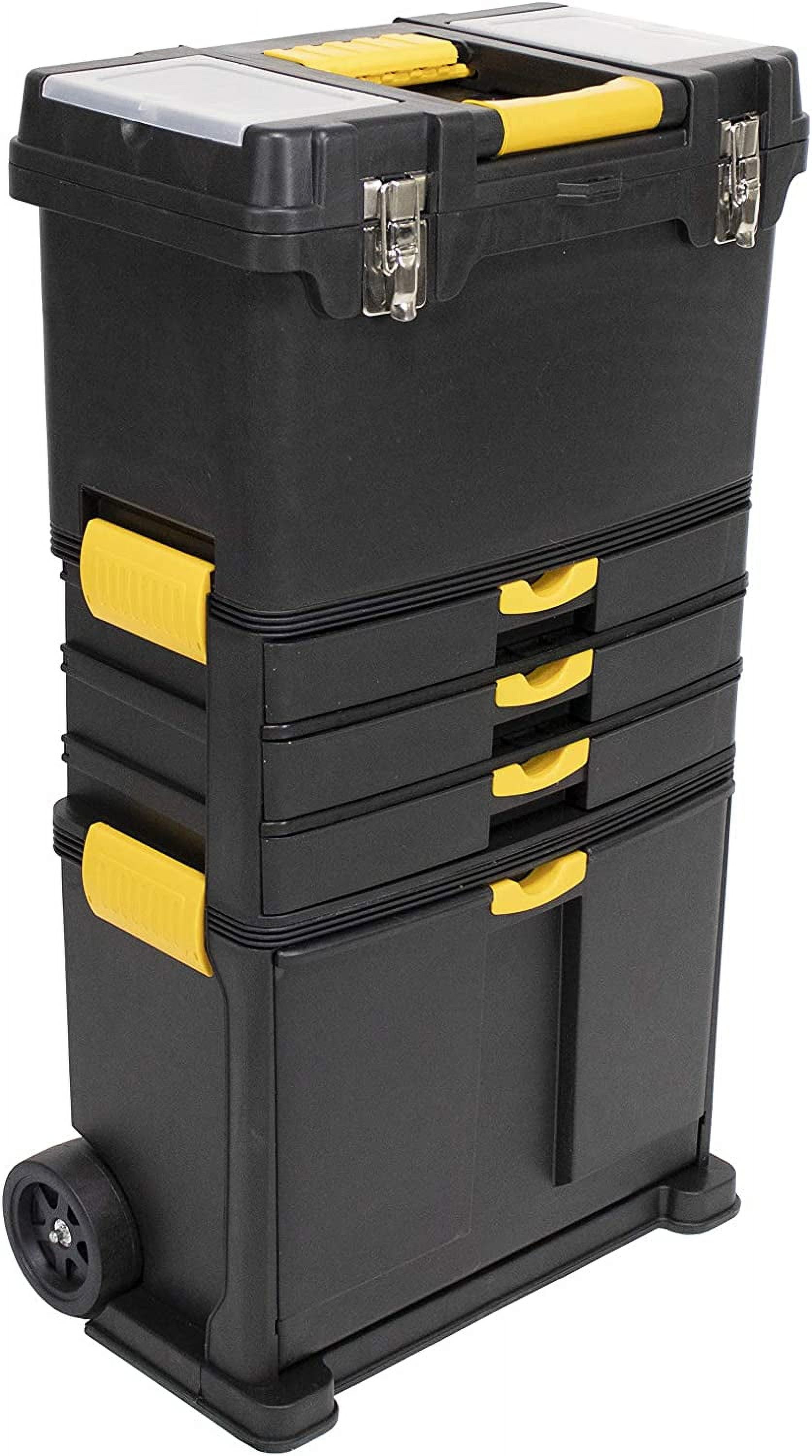 Erie Tools Portable Toolbox Organizer with Foldable Auto-Locking Handle ...