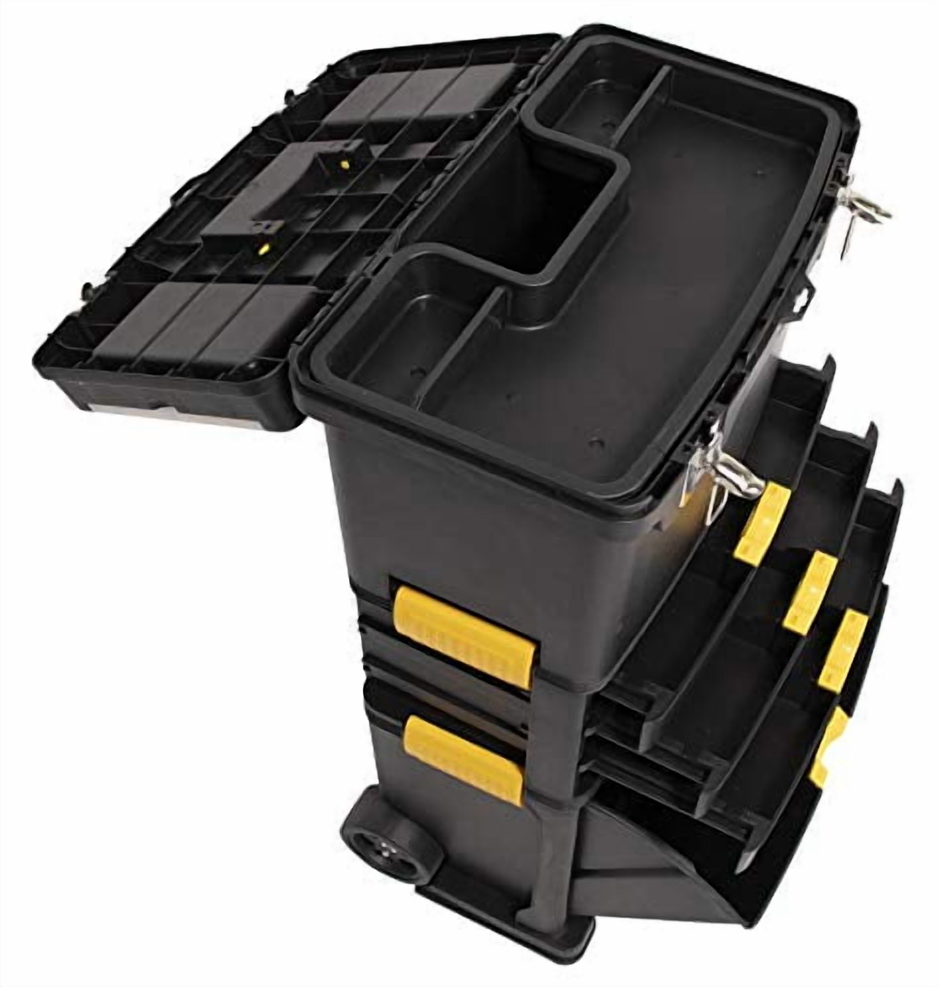Erie Tools Portable Toolbox Organizer with Foldable Auto-Locking Handle ...