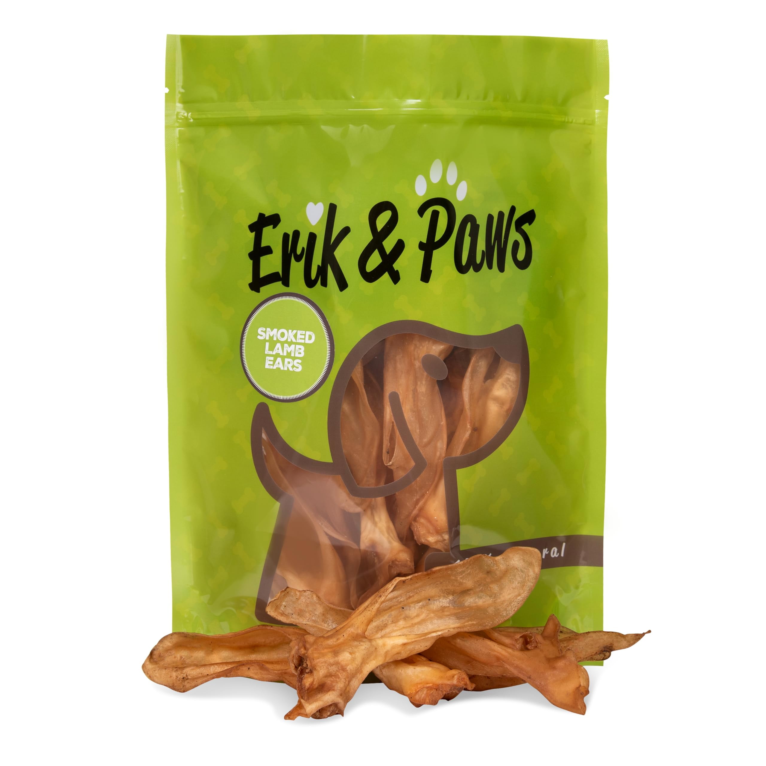 Erik & Paws Smoked YPF5 Lamb Ears for Dogs - Premium Unbleached 100% ...