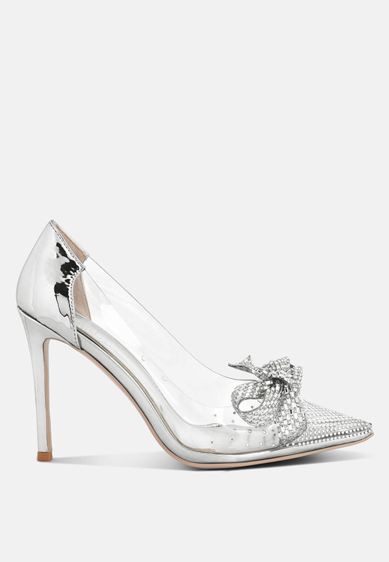 Erika Rhinestones Embellished Clear Pump Shoes - Walmart.com