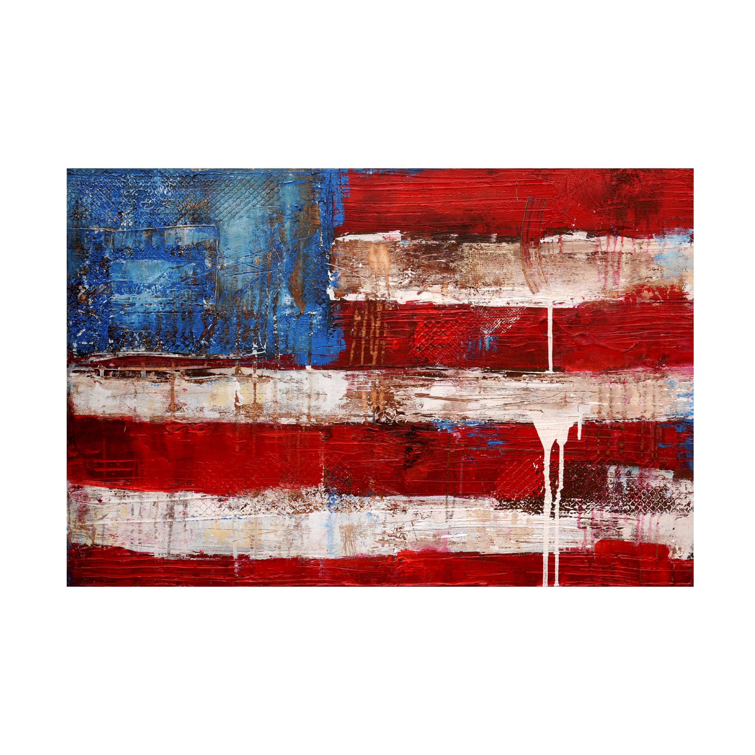 Erin Ashley 'Ashley American Flag' Canvas Art - Walmart.com