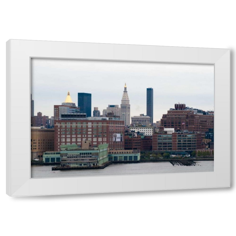 Erin Berzel 14x11 White Modern Wood Framed Wall Art Titled - NYC Pier ...