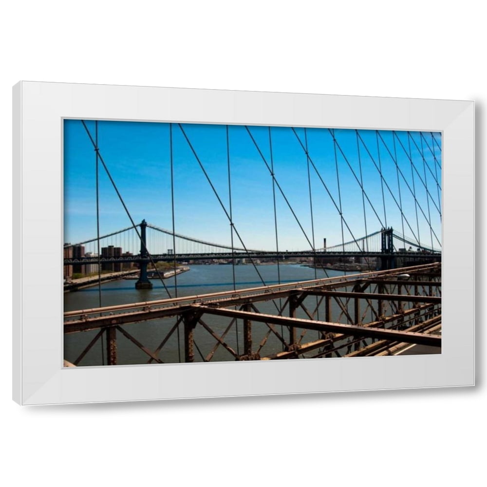 Erin Berzel 4x24 White Modern Wood Framed Wall Art Titled - Manhattan ...