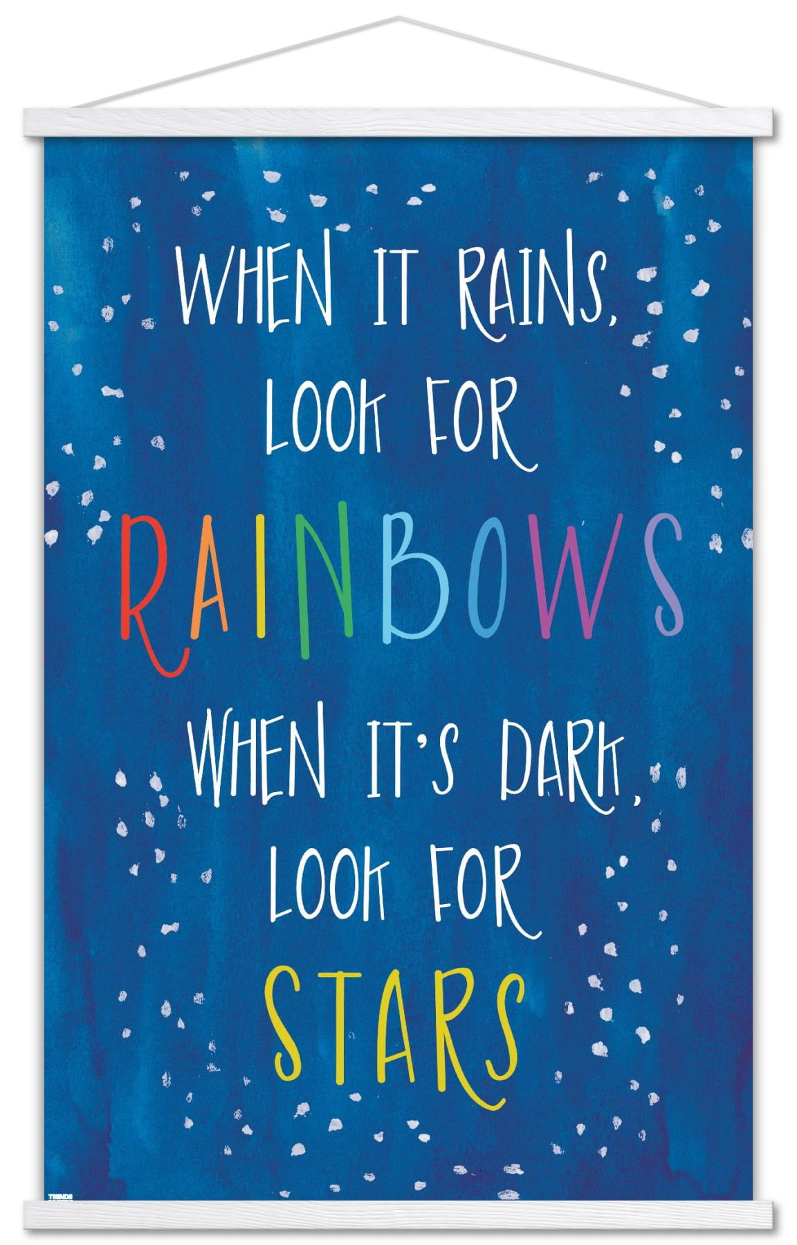 Erin Clark - Rain-Stars Wall Poster with Wooden Magnetic Frame, 22.375 ...