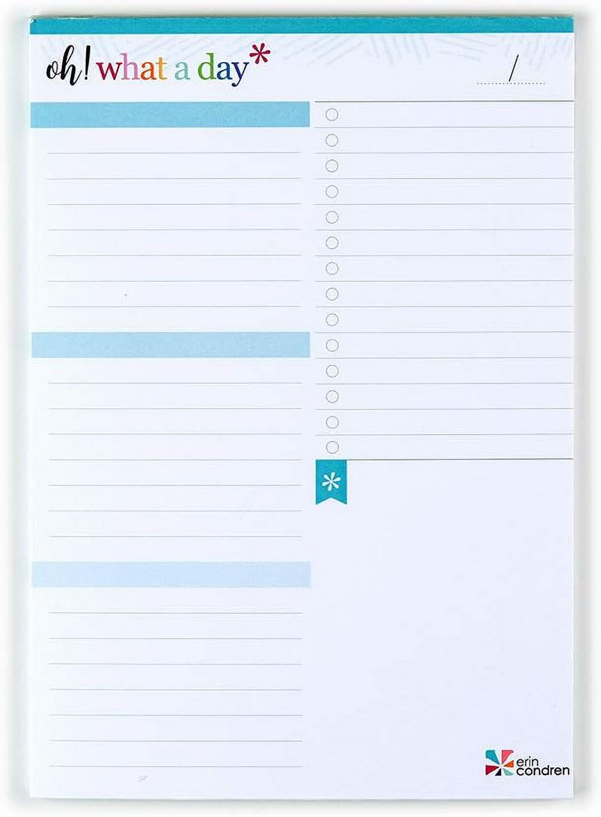 Erin Condren Designer Notepad - Daily Planning 6" x 8.5" Notepad ...