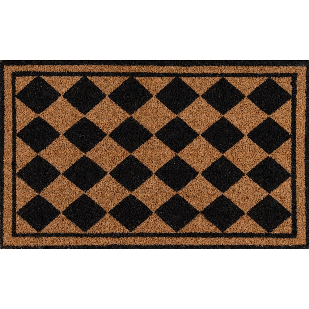 Erin Gates by Momeni Park Harlequin Black Hand Woven Natural Coir ...