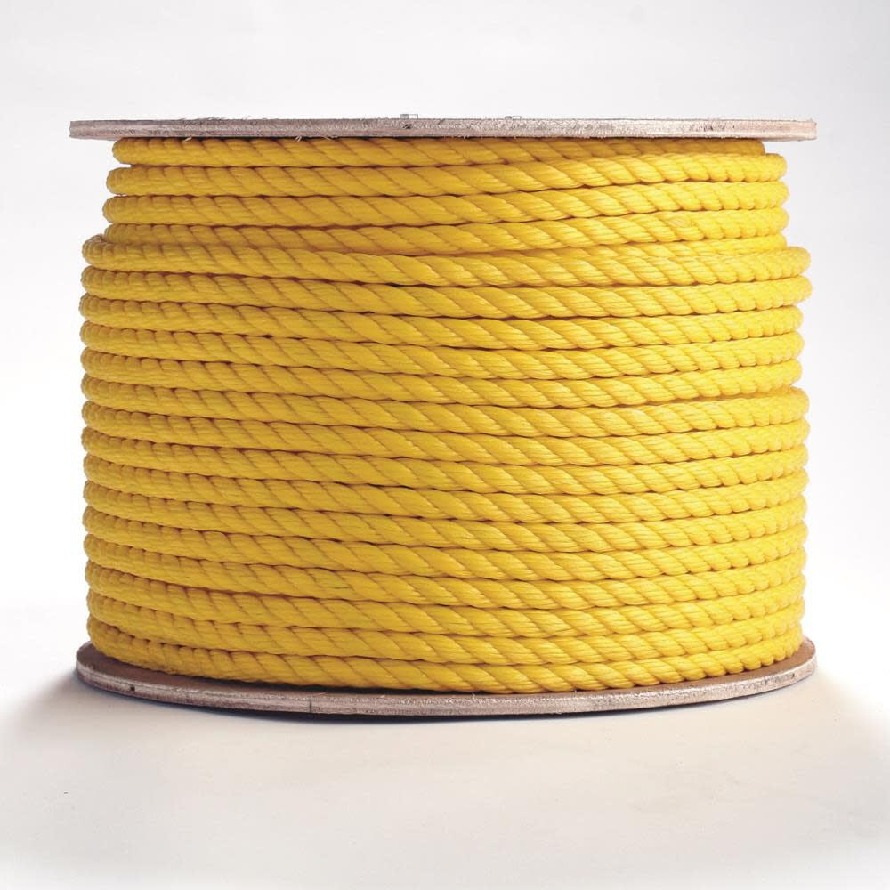 Erin Rope Polypropylene Rope Twisted Yellow 3/4 X 600' - Walmart.com