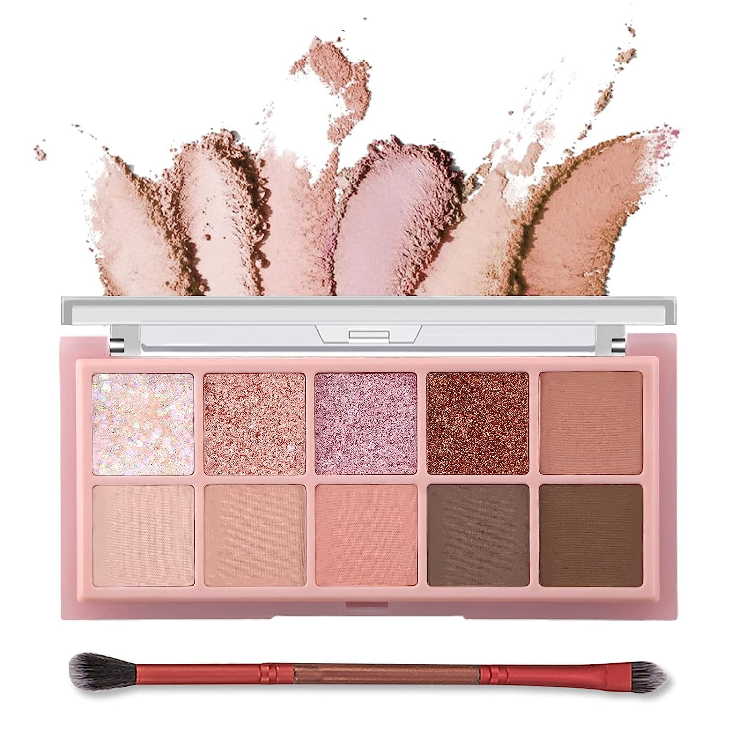 Erinde 10 Colors Eyeshadow Palette Makeup with Professional Brush ...