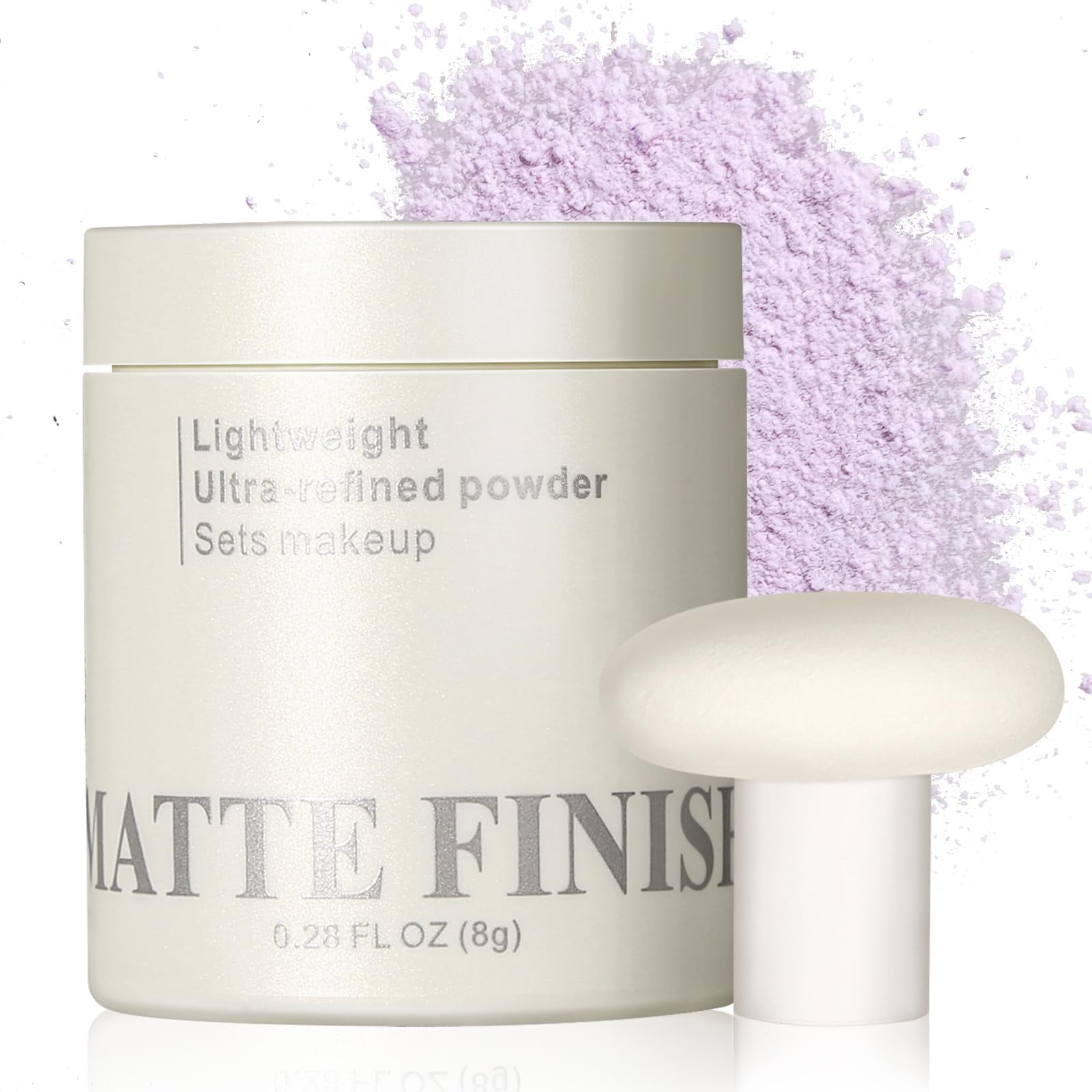 Erinde Lavender Purple Matte Setting Powder with Puff, Face Loose ...