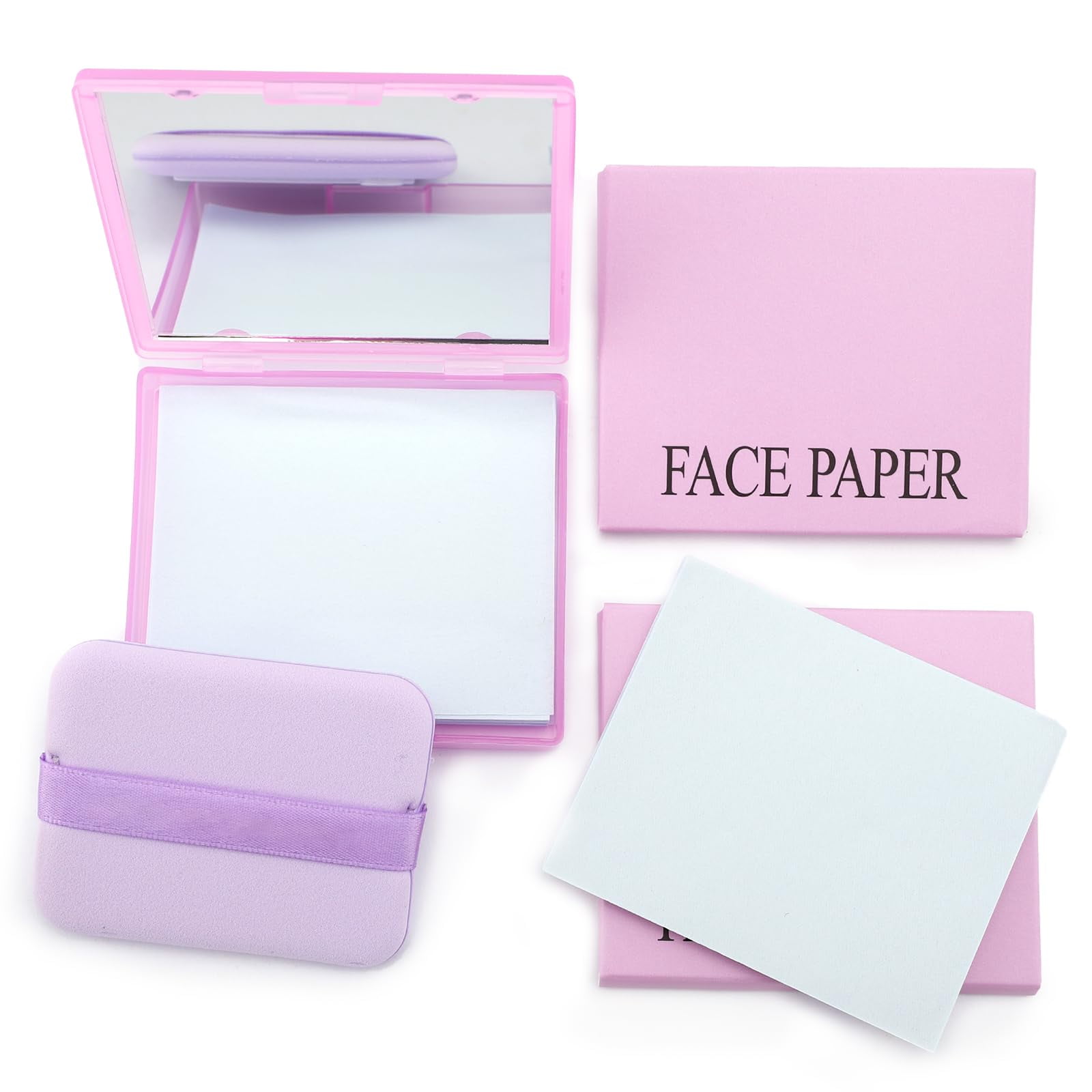 Erinde Oil Blotting Sheets SSF20 for Face with and Puff, 300 Sheets Oil ...