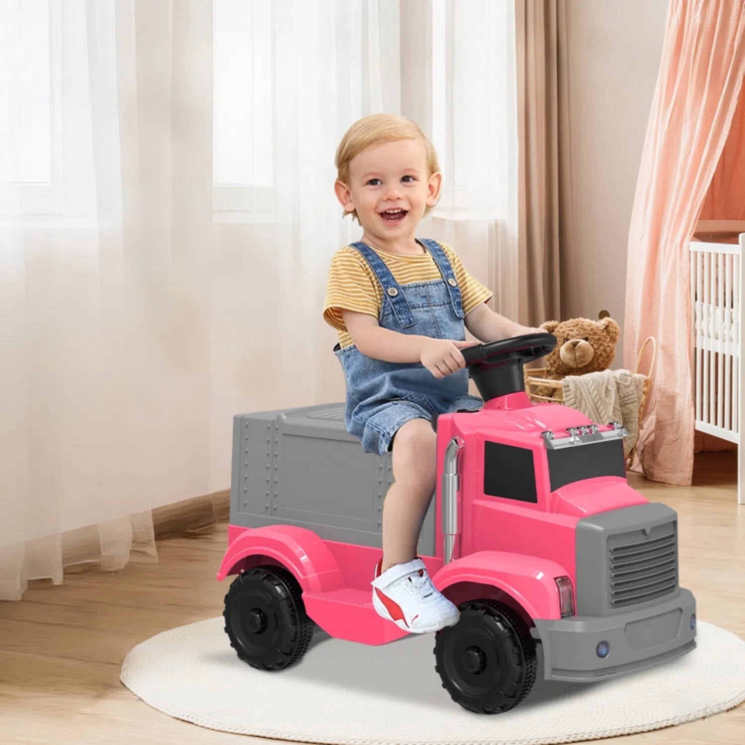Erinnyees 12V Ride on Fire Truck, Powered Wheels for Kids Ages 3-5 ...